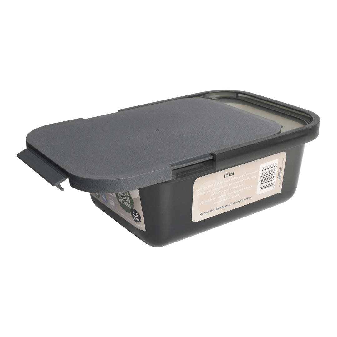 2.5L Rectangular Food Storage Container - Charcoal – Urban Ethos