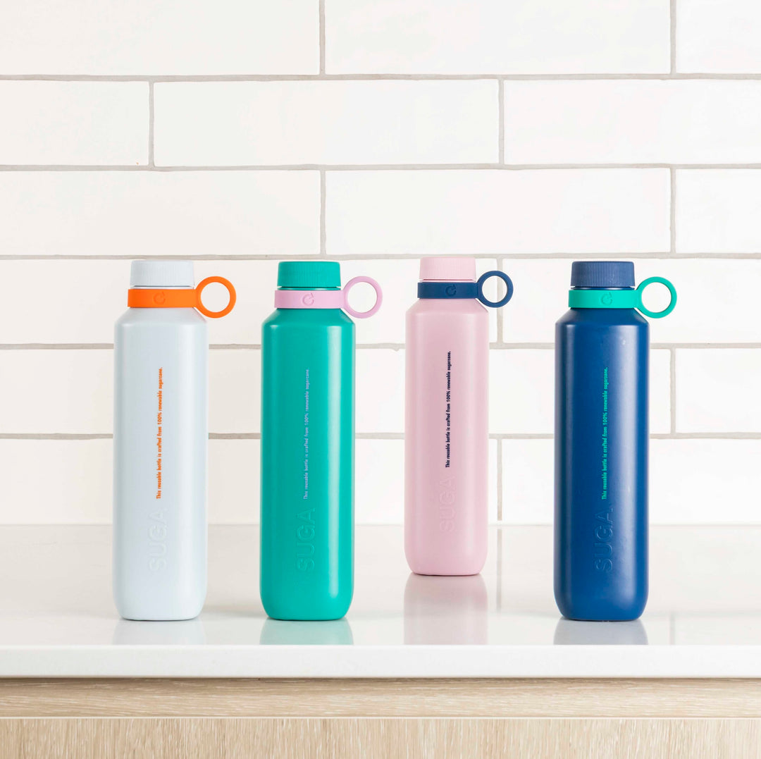 SUGA Water Bottle 600ml - Pink & Navy – Urban Ethos
