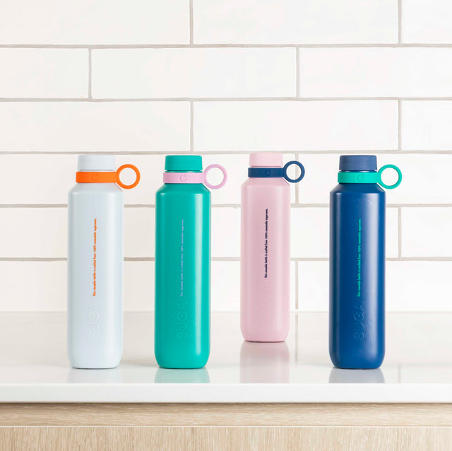 SUGA Water Bottle 600ml - Pink & Navy – Urban Ethos