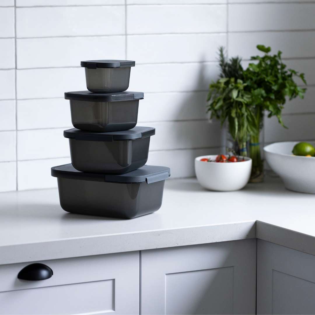 900ml Square Food Storage Container - Charcoal – Urban Ethos