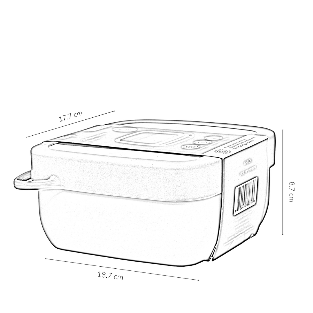 2L Square Container - Green – Urban Ethos